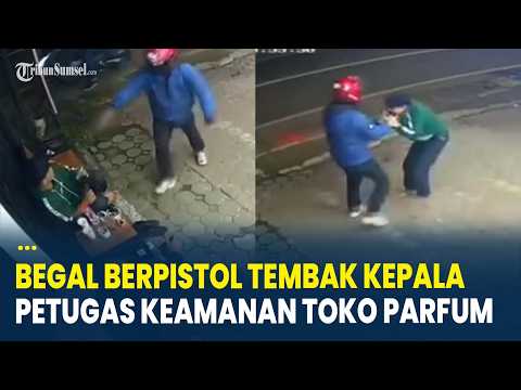 Aksi Begal Berpistol Tembak Kepala Petugas Keamanan Toko Parfum di Bandung