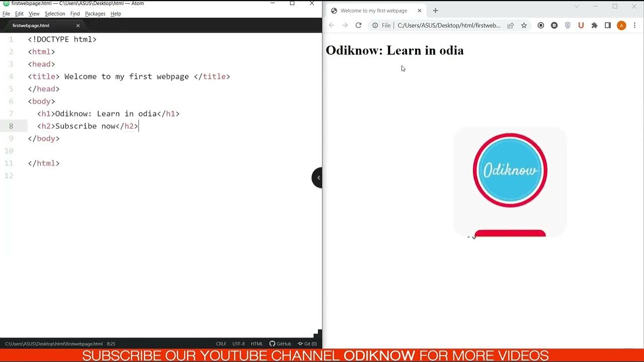 html tutorial in odia: html heading tag | html begineer course in odia | Website Designing in ...