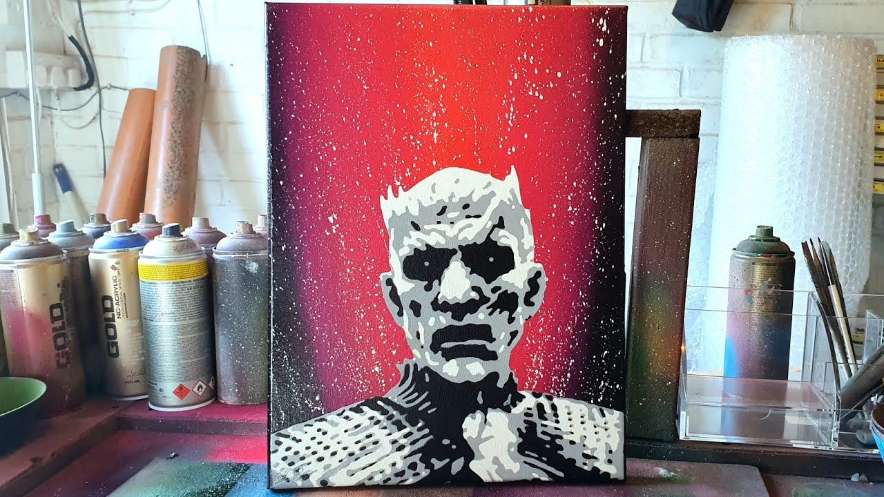 Night King Game of Thrones SPRAY PAINT ART by FormulaPaintz - YouTube