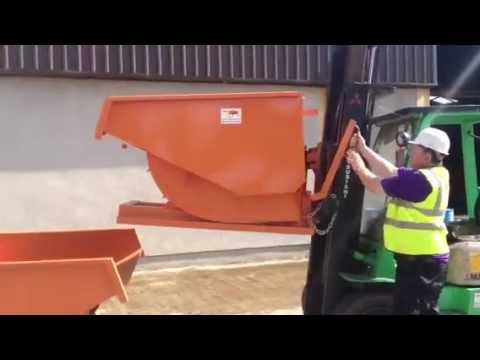 Forklift Tipping Skip By DRE.ie - YouTube