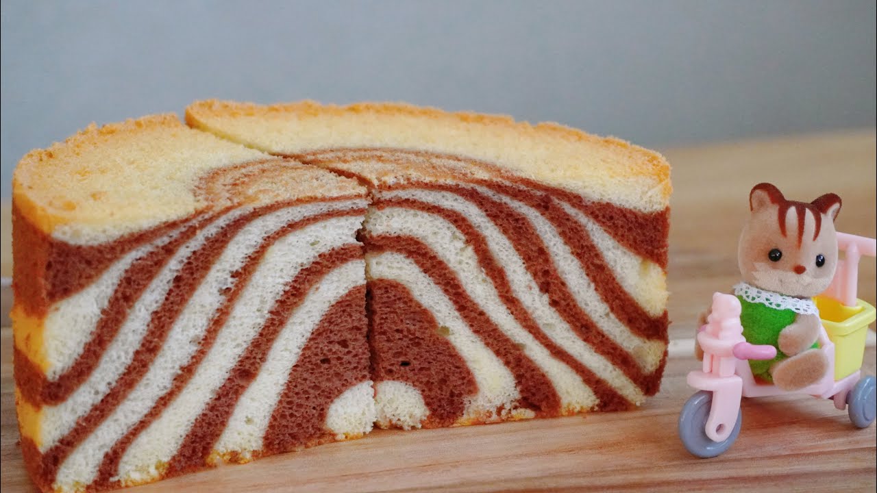 Gorgeous Zebra Chiffon Cake That Will WOW Your Guests - YouTube