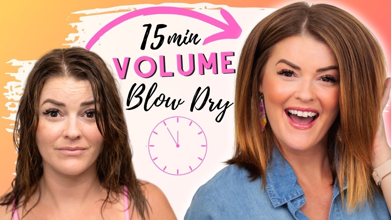 BIG Hair FAST. EASY Volume Blow Dry for Your FINE Hair - YouTube