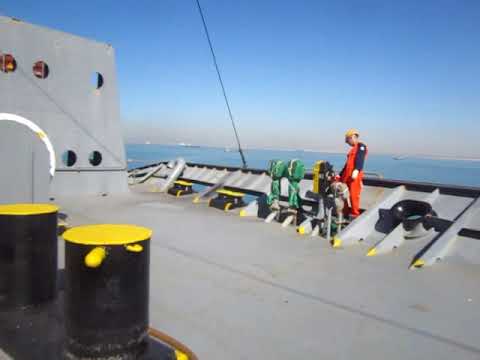 한진 베를린 Hanjin Berlin Anchoring operation in Suez canal 앵커링 작업 수에즈 운하 ...