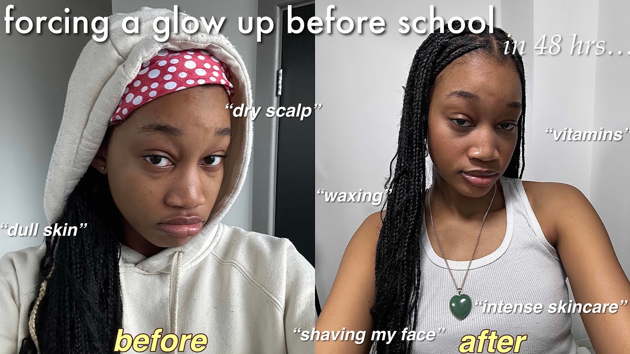 forcing a glow up before school in 48 hrs 💄 - YouTube