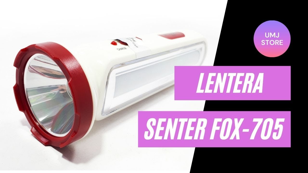 Lampu Senter Emergency Neon Plasma FOX GF-705 - YouTube