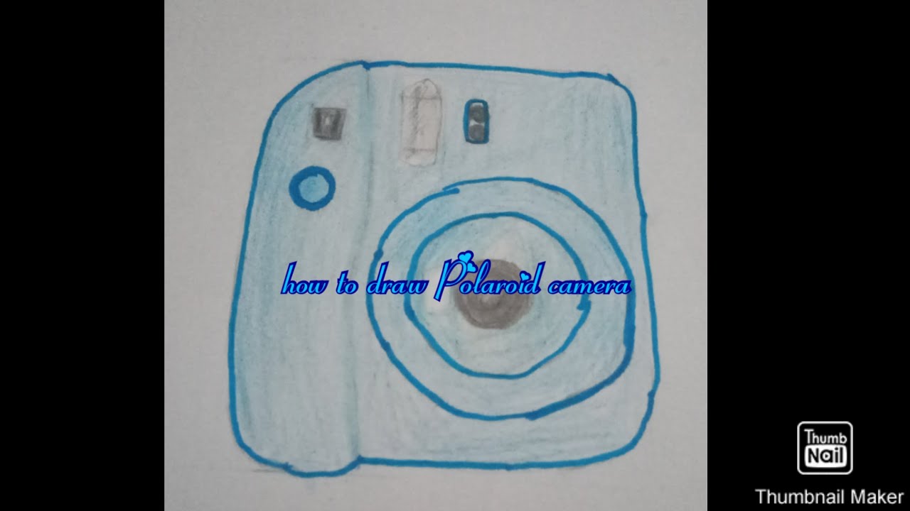 how to draw a Polaroid camera very easy - YouTube