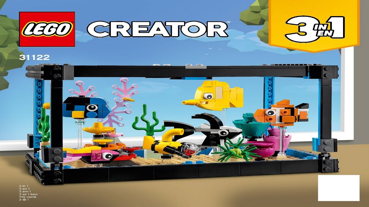 LEGO instructions - Creator - 31122 - Fish Tank (Book 1) - YouTube