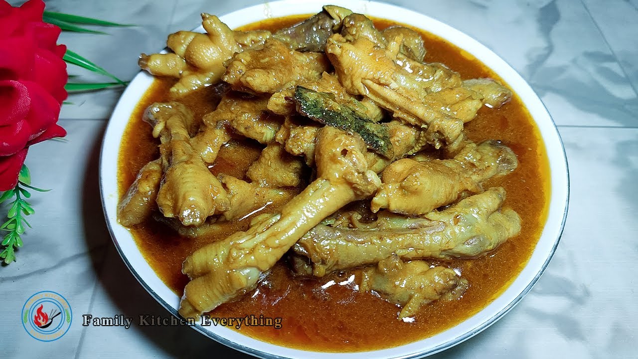মুরগীর পা রান্না রেসিপি || Family kitchen Everything || Chicken leg ...