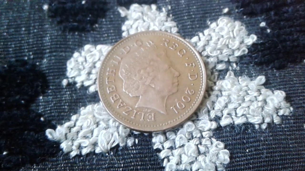 2001 UK Great Britain One Penny 1 Pence Coin Elizabeth United Kingdom ...