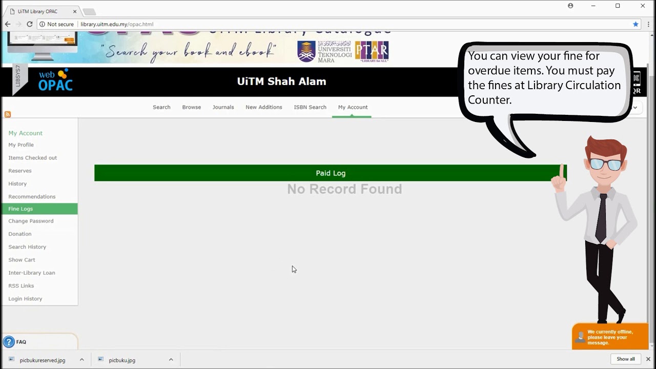 MY LIBRARY ACCOUNT- UiTM LIBRARY GUIDE - YouTube