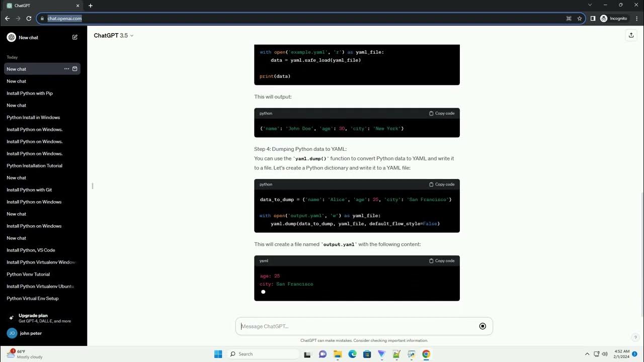 install python yaml - YouTube