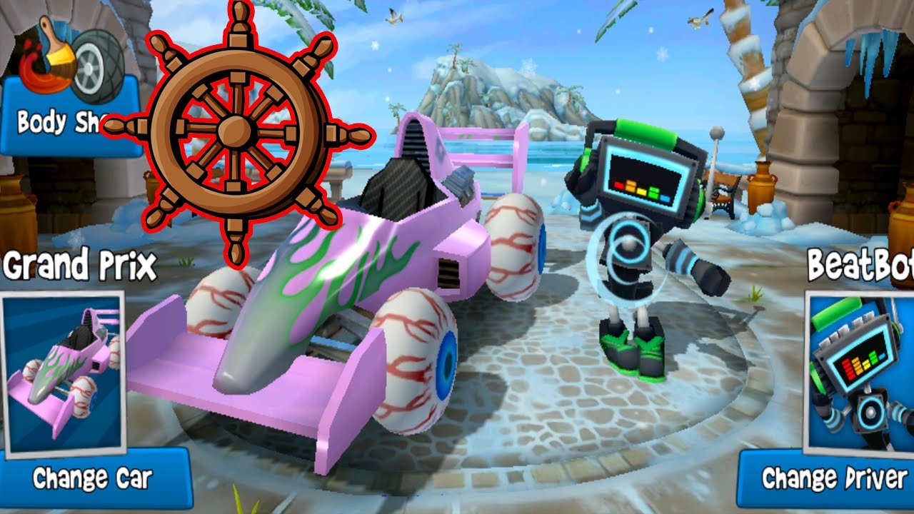 Beat Bot Beach buggy racing 2 Grand Prix with a nice skin pink color ...