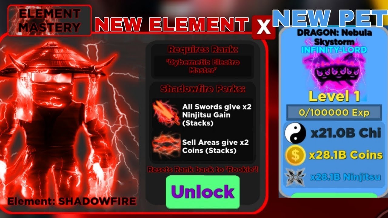 ⚡Ninja Legends X1,000 STATS! UPDATE *NEW PETS, ELEMENT, ISLAND AND MORE ...