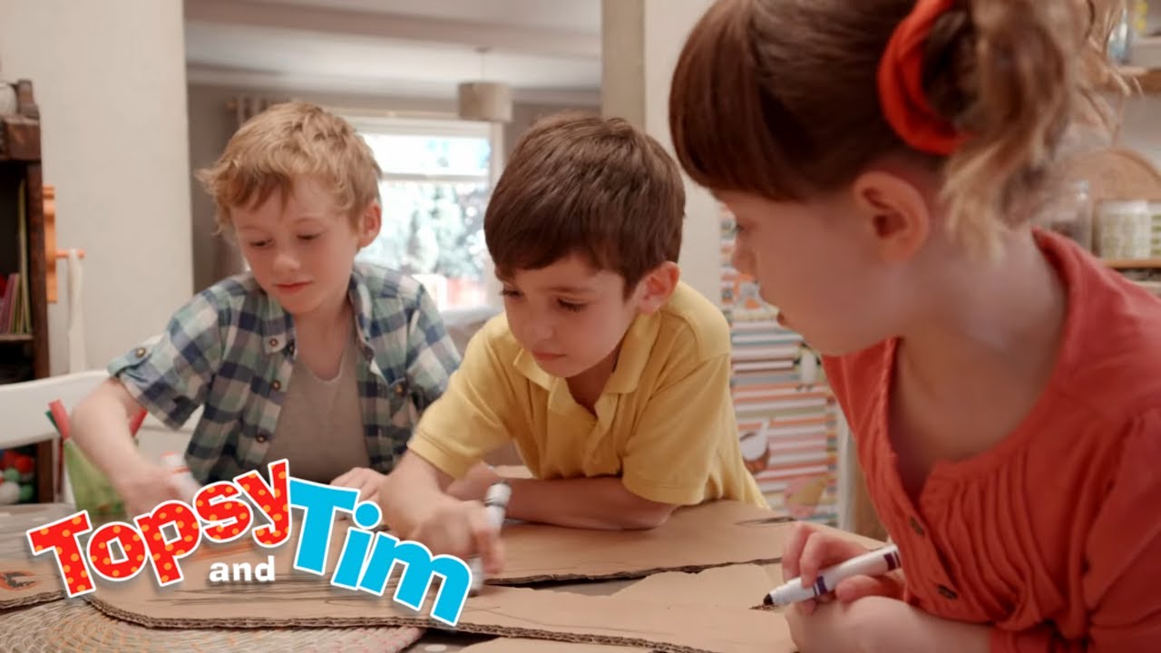 Cardboard cut out friends! | Topsy & Tim | Cartoons for Kids ...