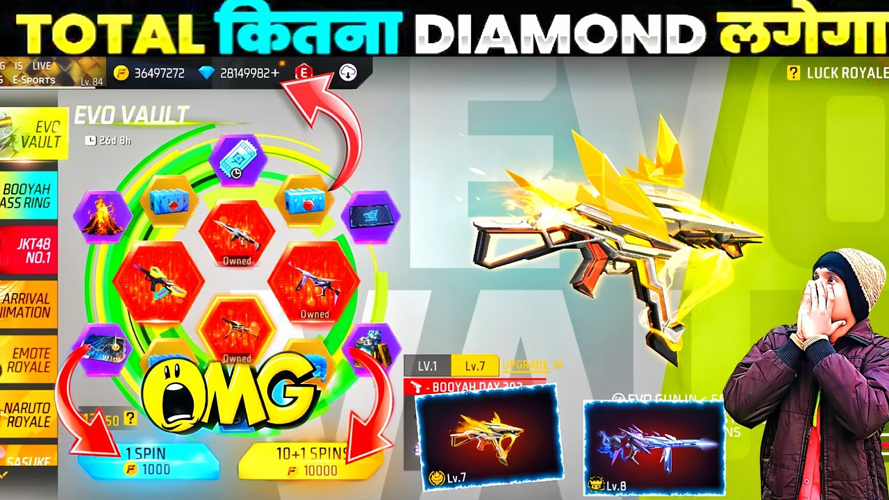 NEW EVO VAULT EVENT IN FREE FIRE | EVO UMP RETURN EVENT SPIN | FF TODAY ...