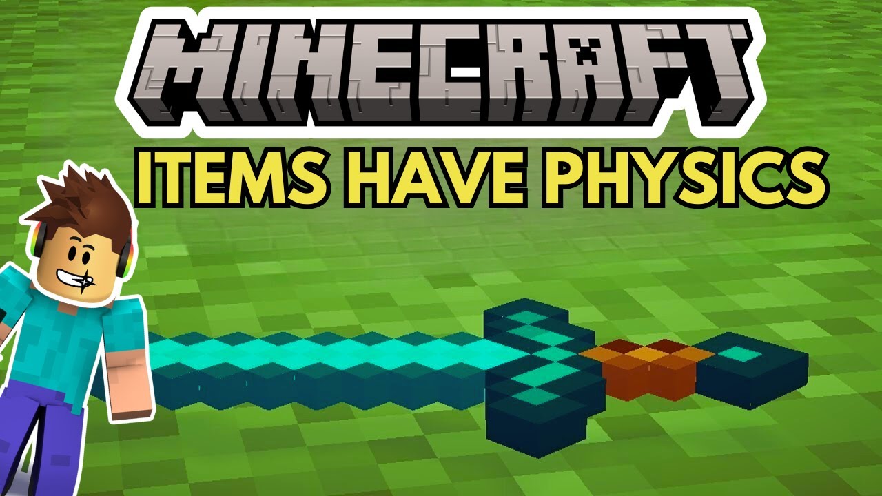MINECRAFT BUT , ITEMS HAVE PHYSICS | #minecraft - YouTube