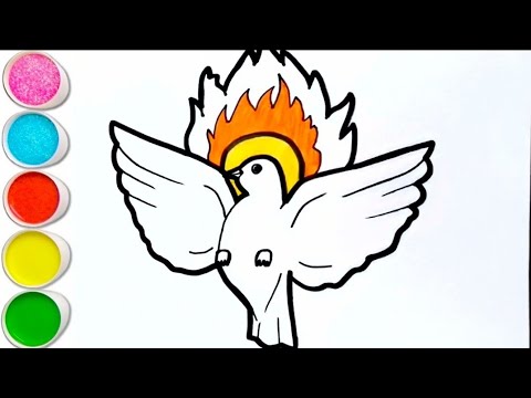 Dove and Fire Drawing, Painting and Coloring - YouTube