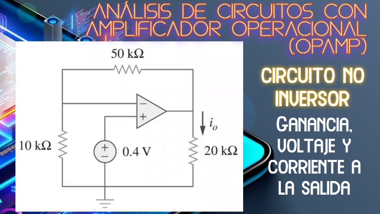 Amplificador Operacional: OPAMP en configuración no inversora/Circuitos activos (5). - YouTube