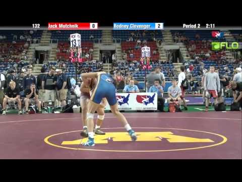 Junior 132 - Jack Mutchnik (Maryland) vs. Rodney Clevenger (Missouri ...