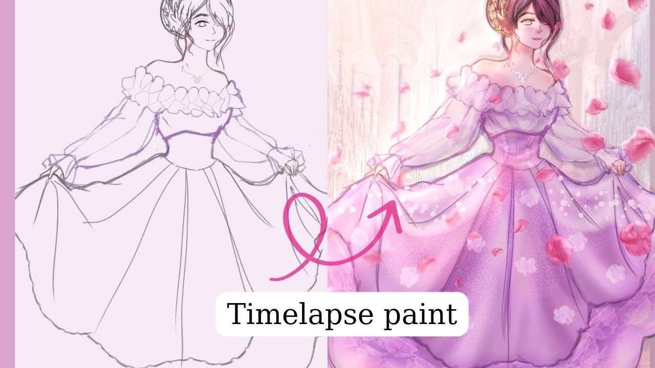 Timelapse drawing of my OC in ibispaint - YouTube