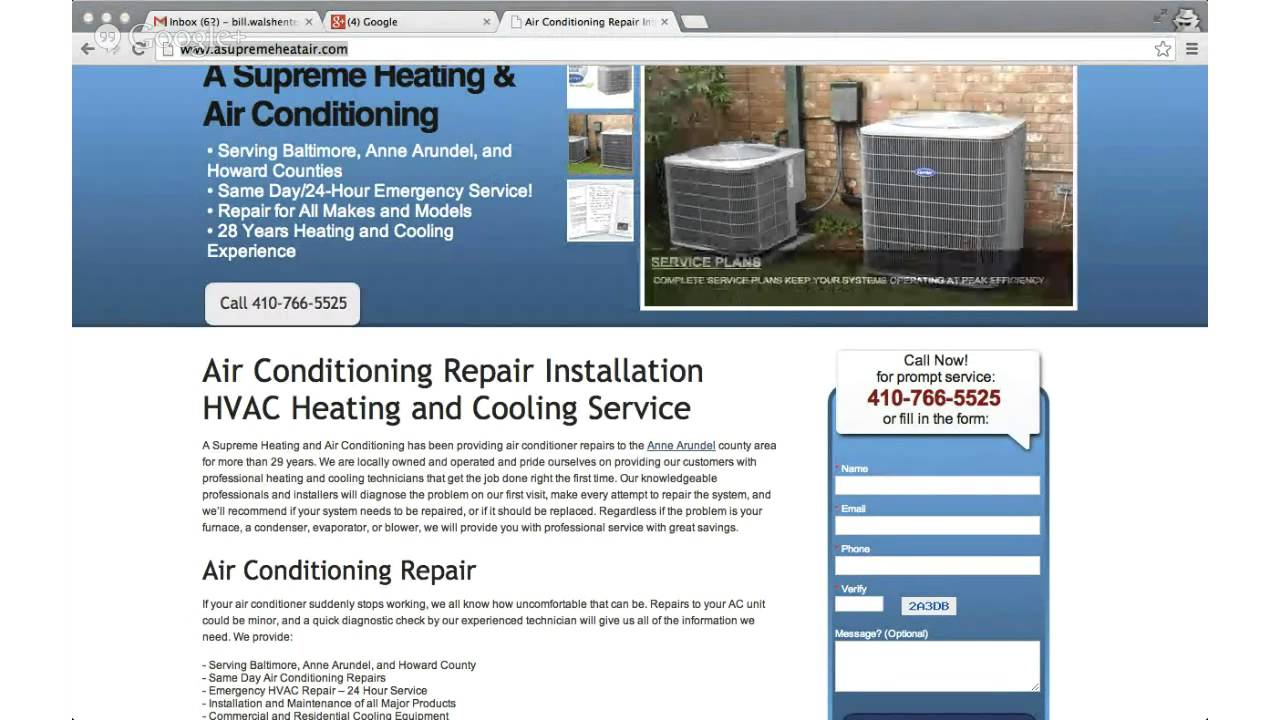 Heating and air Conditioning Repair In Baltimore md| www ...