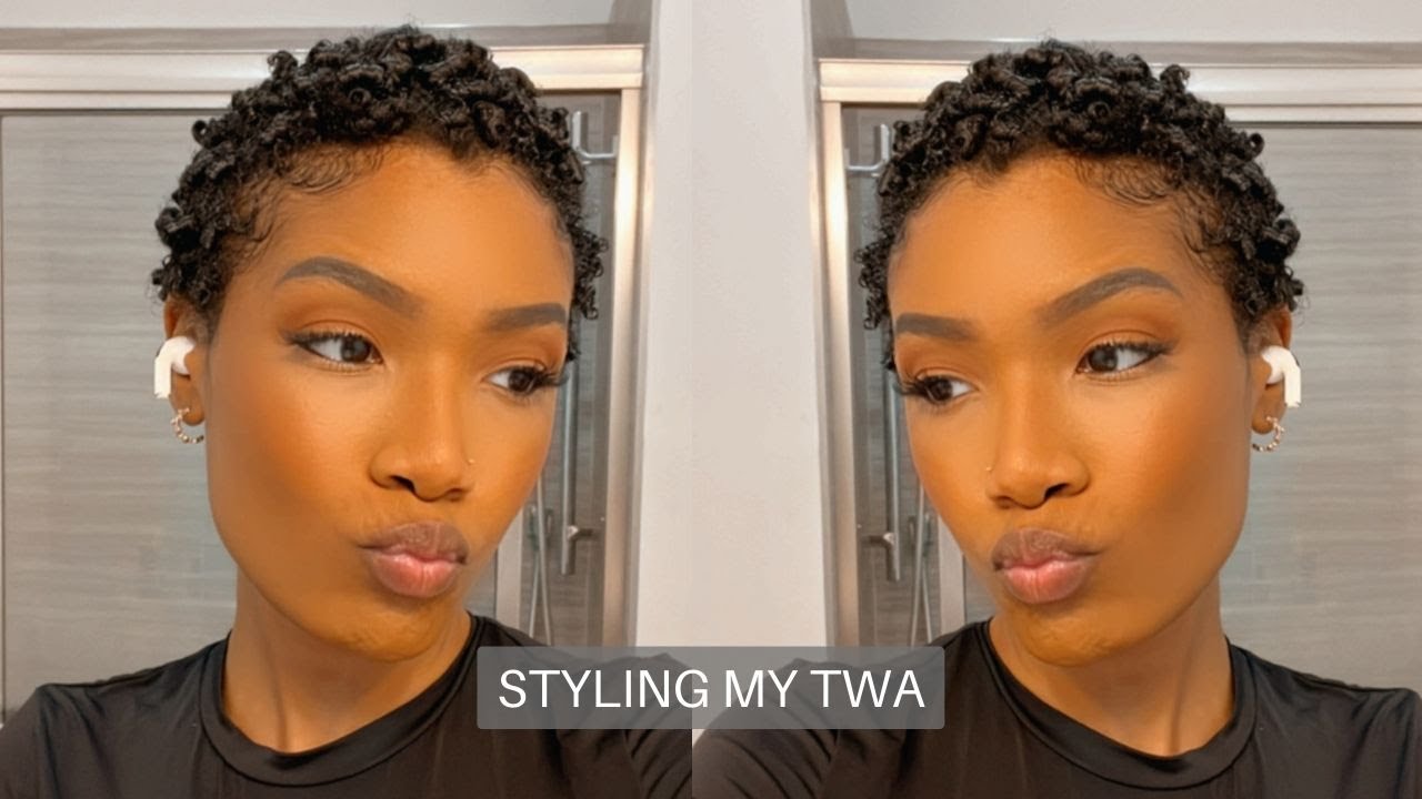 WASH N GO ROUTINE ON SHORT NATURAL HAIR | Styling My TWA Using Only ONE ...