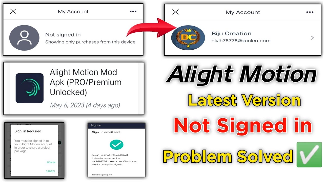 Alight Motion Not Sign in !! Alight Motion Login Problem !! Odia ...