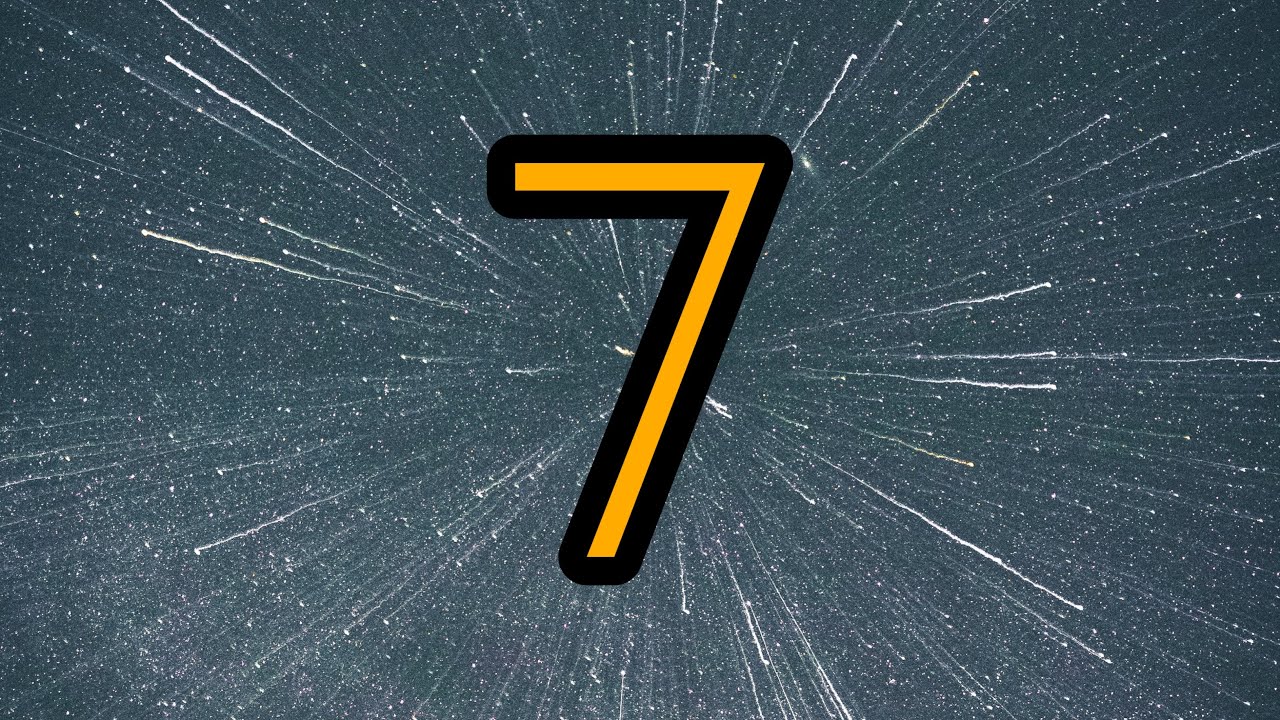 7 Second Timer ⏰ | Bright big yellow numbers and relaxing background music - YouTube