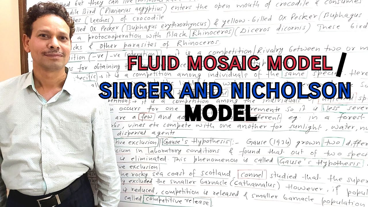 Fluid-Mosaic Model / Singer & Nicholson Model | For IAS,NEET,GATE,NET ...