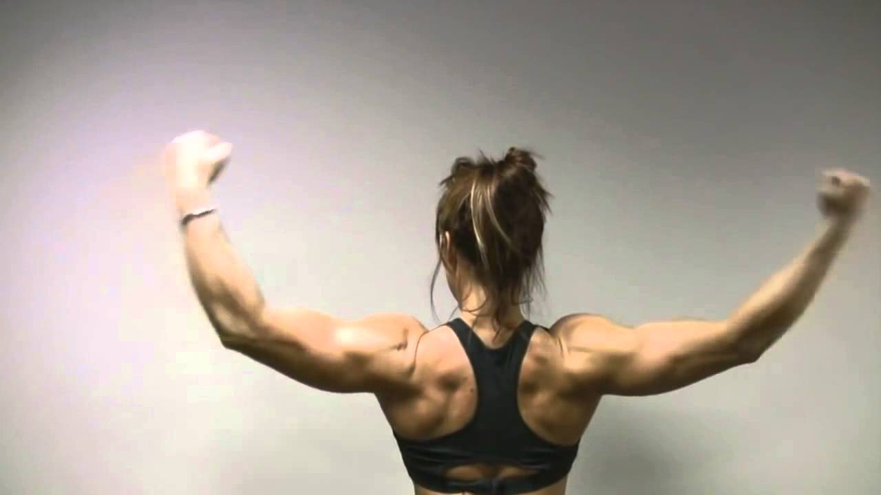 Female Bodybuilding Fitness Girl Back Flexing - YouTube