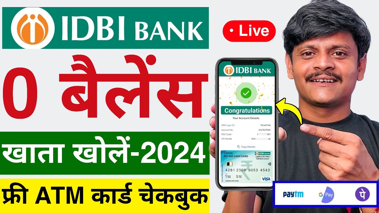 idbi bank zero balance account opening online video kyc | idbi zero ...