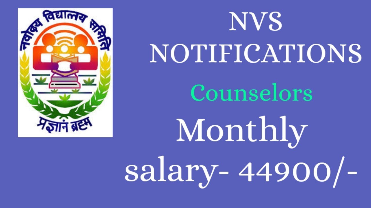 NVS Notifications||Engagement of Counselors||JNV Schoools 2022 - YouTube