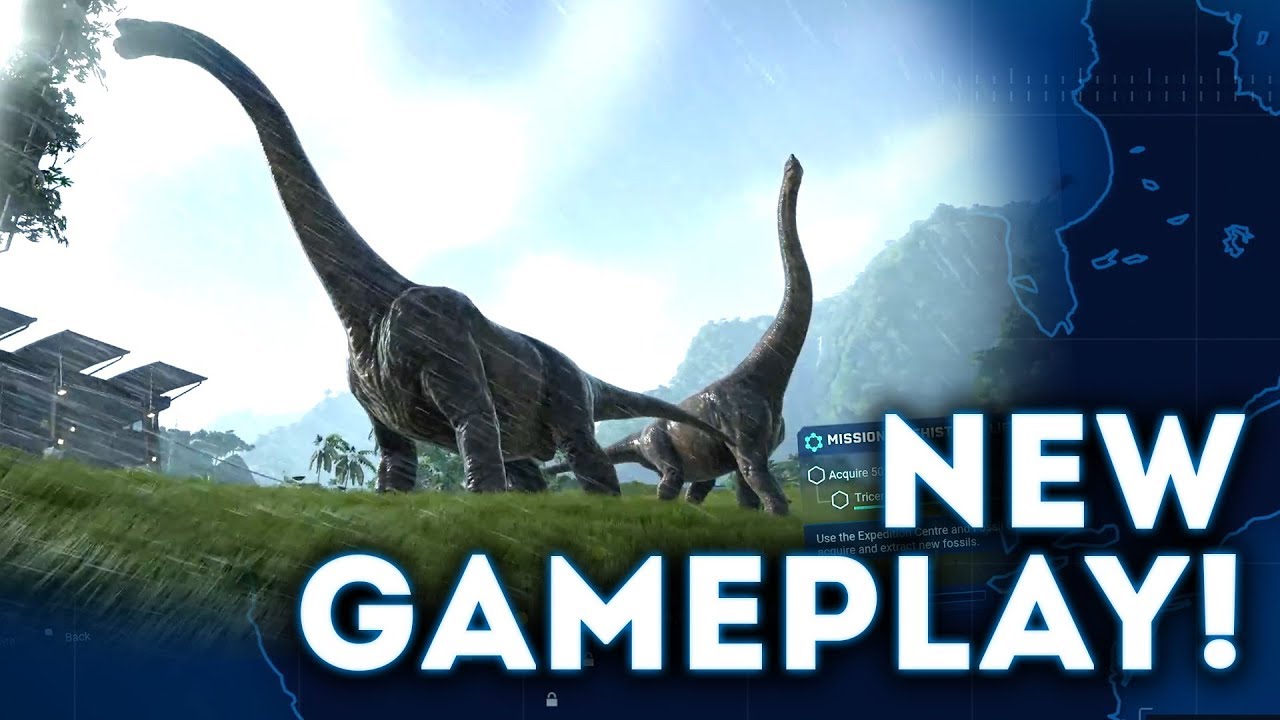 INCREDIBLE NEW Jurassic World Evolution Gameplay! 20 Minutes of New ...
