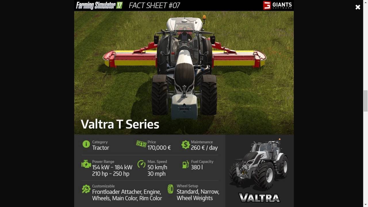 Landwirtschafts Simulator 2017 News Fact Sheets 1 bis 11 LS17 News ...