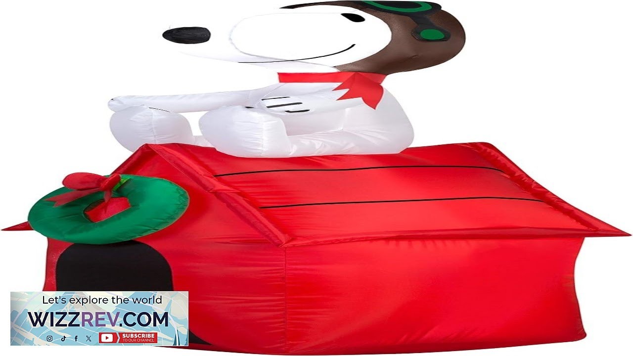 Gemmy Inflatable Snoopy on House 3.5 Foot Holiday Inflatables Outdoor ...