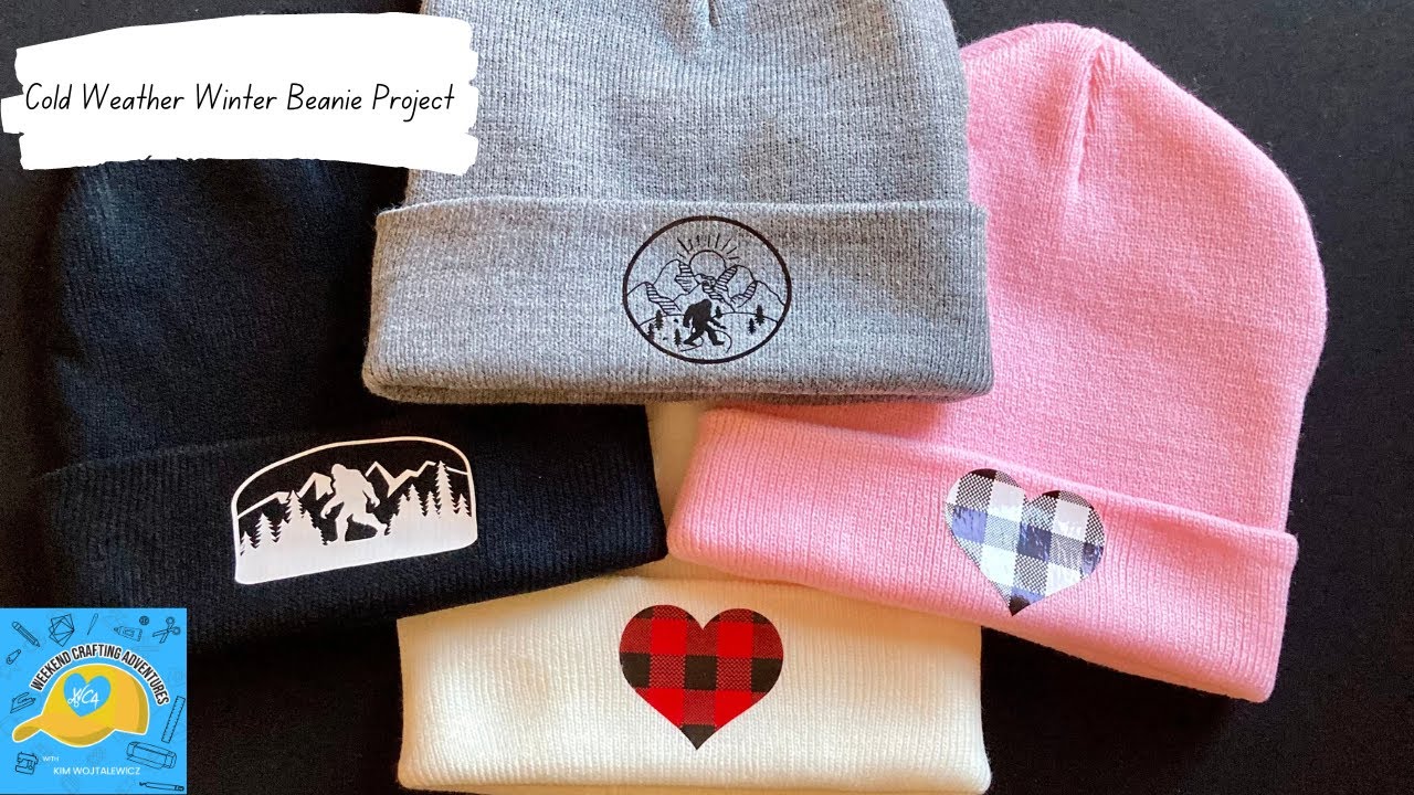 The Beanie Project: Adding Heat Transfer Vinyl To Cold-Weather Beanie ...