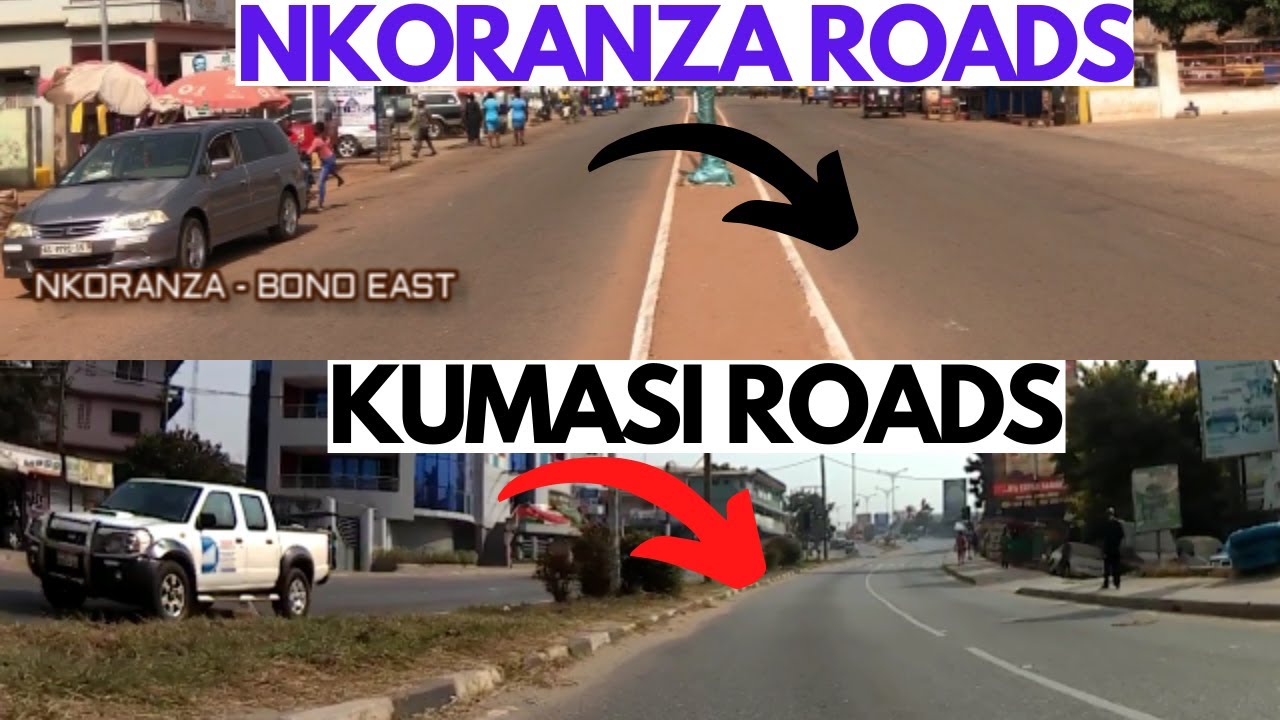 Kumasi City Roads vrs Nkoranza Town Road Networks. - YouTube