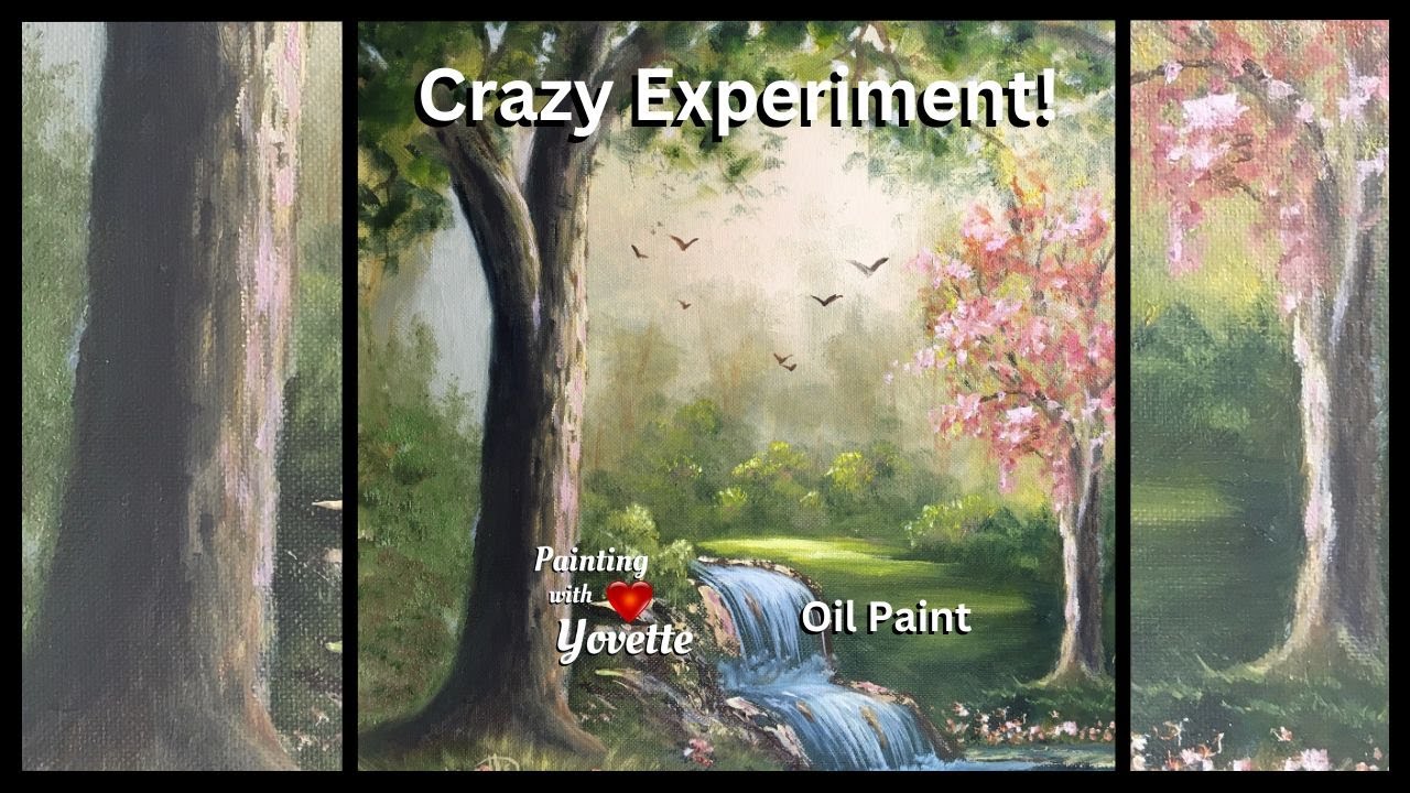 Bob Ross Crazy EXPERIMENT // Step by step // With Yovette - YouTube