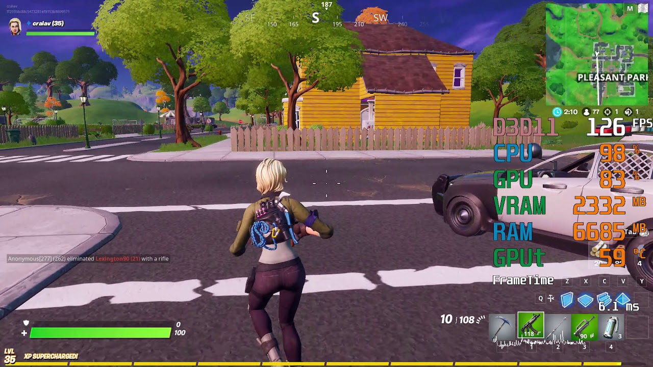 AMD Radeon RX 5500 XT -- AMD Ryzen 3 3200G -- Fortnite Battle Royale ...