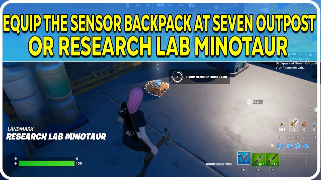 Equip the Sensor Backpack at Seven Outpost V or Research Lab Minotaur ...