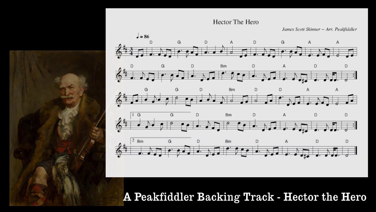 Celtic Fiddle - Hector the Hero - 2/2 - Backing Track - YouTube