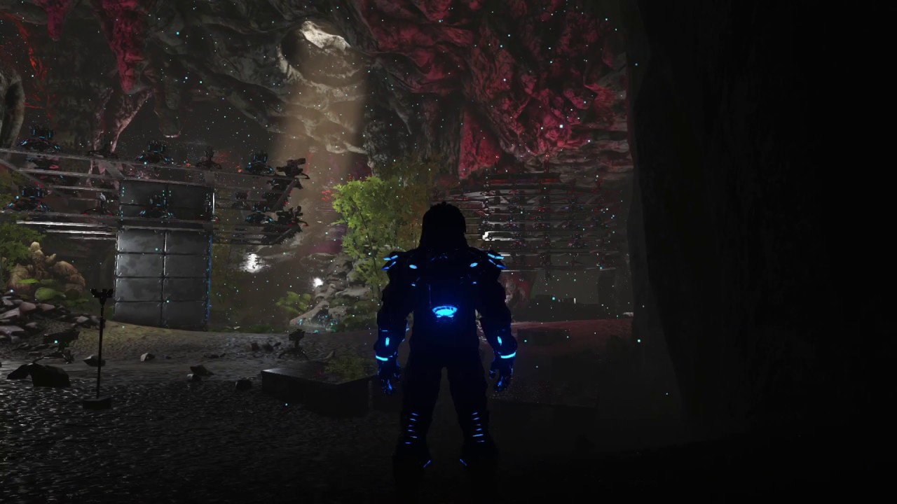 Ark Unofficial Ragnarok Dark Cave Base Tour - YouTube