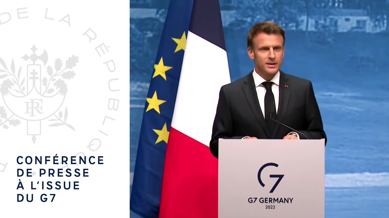 Conférence de presse du Président Emmanuel Macron à l’issue du G7 en ...