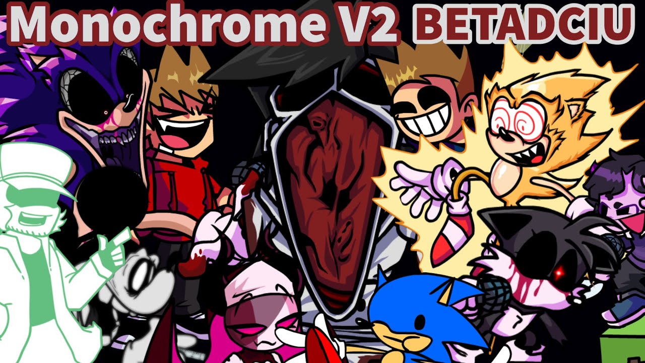 Monochrome V2 BETADCIU | FNF Monochrome But Every One Sings It! - YouTube