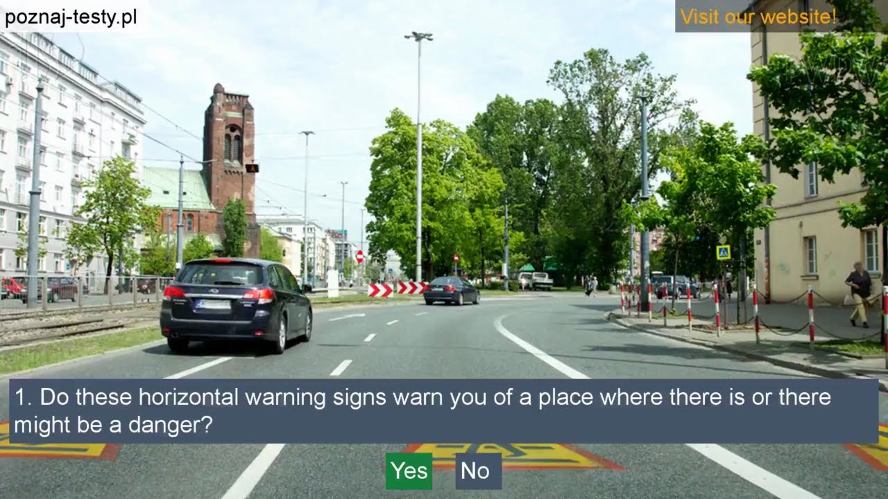 Do these horizontal warning signs warn you of a place where there is or ...