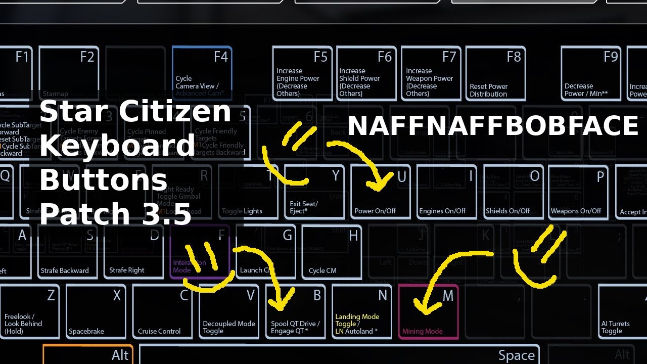 ABC of keyboard buttons in Star Citizen patch 3.5 - YouTube