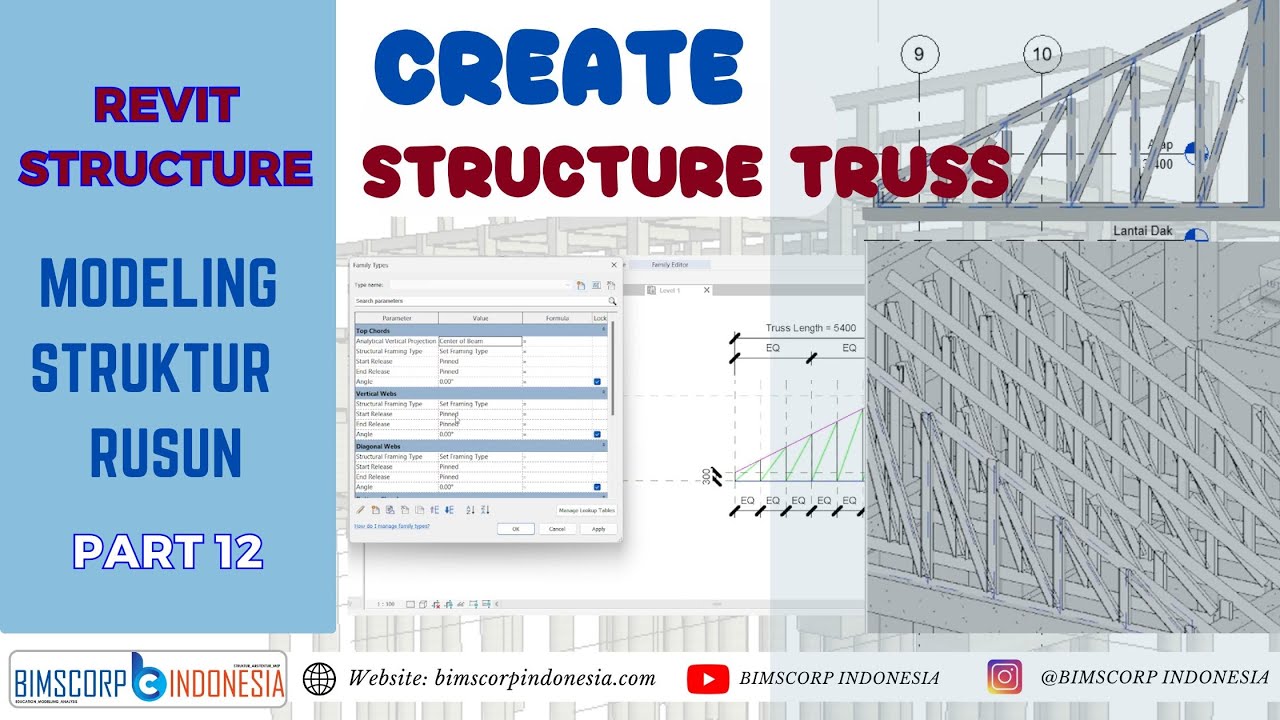 Membuat Family Struktur Kuda-Kuda di Revit - Part 12 RUSUN 3 Lantai ...