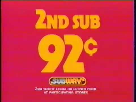 Subway commercial - 1992 - YouTube