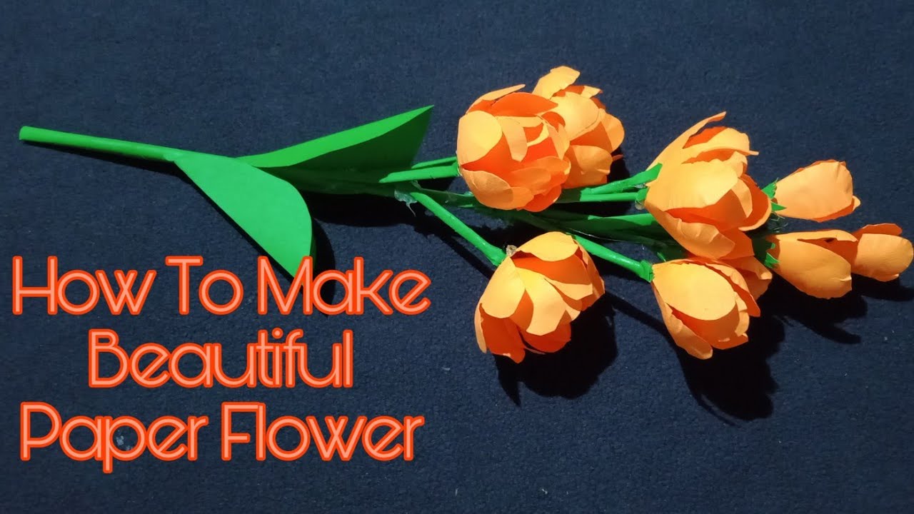How To Make Easy Beautiful Paper Flower | - YouTube