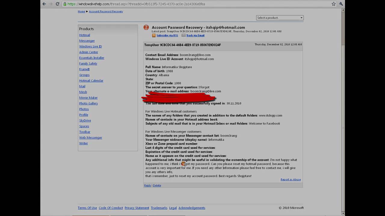 Si te rikthej nje email adres ne hotmail - YouTube
